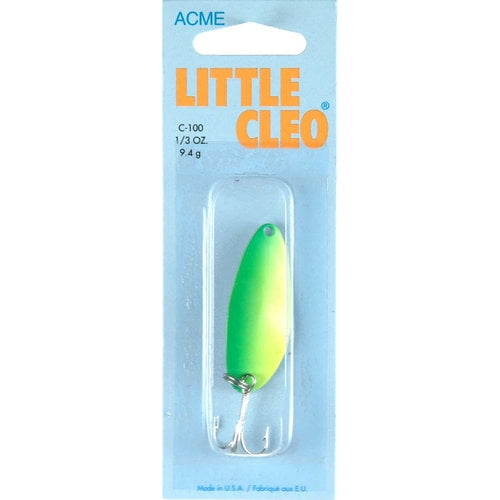 Acme Little Cleo Fishing Lure, Yellow/Green, 1/3-Ounce - Walmart.com