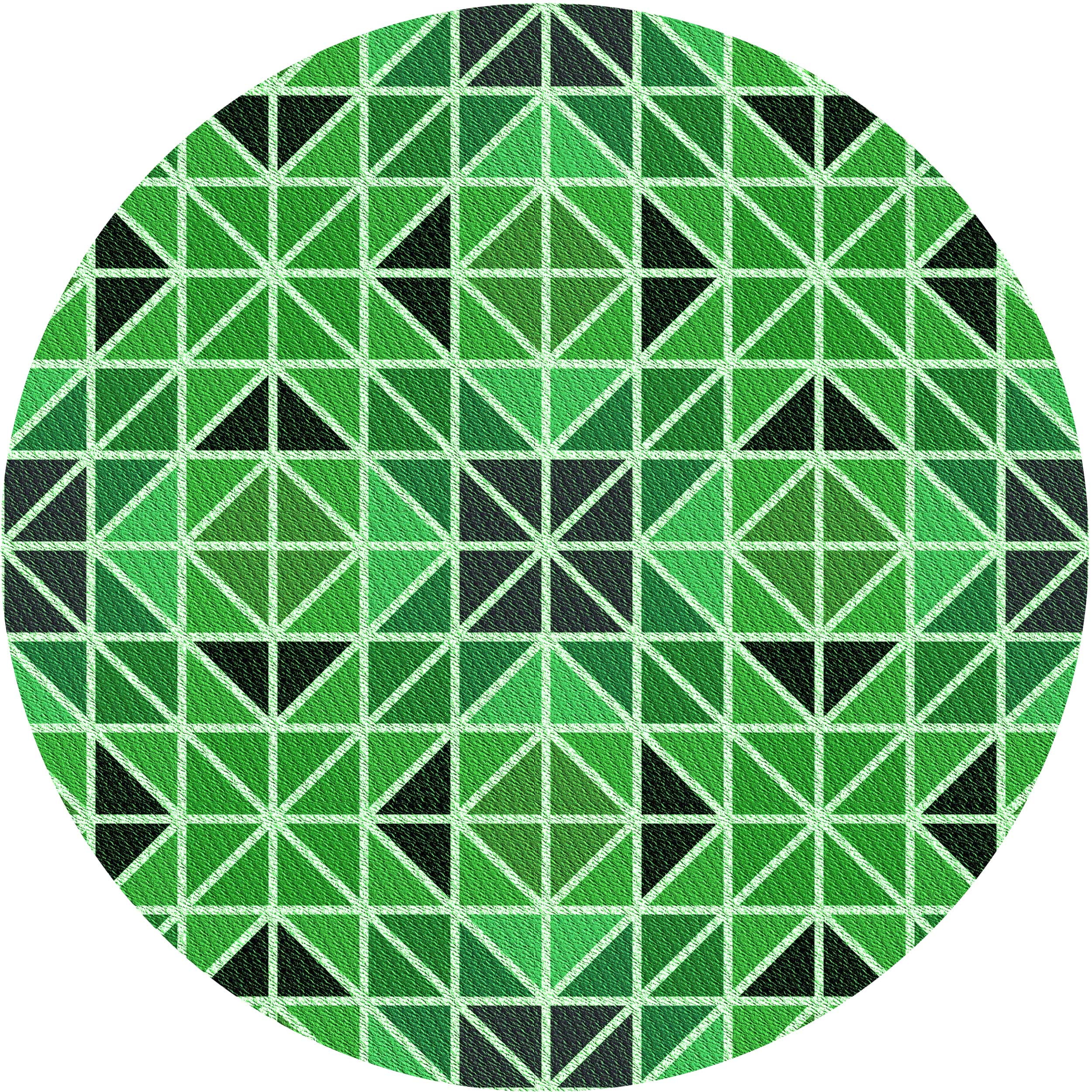 Ahgly Company Indoor Round Patterned Green Area Rugs, 8' Round ...