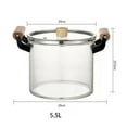 Glass Pots for Cooking On Stove, High Borosilicate Glass Simmer Pot ...
