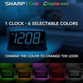 Sharp LED Digital Alarm Clock with Nightlight, 6 Colors, Jumbo Numbers ...