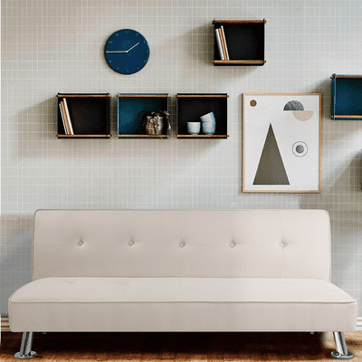 Walnew modern design linen futon sofa convertible sofa bed store