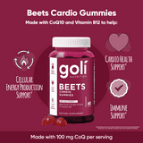 Goli Nutrition Beets Cardio Vegan Vitamin Gummies, 60 Count - Walmart.com