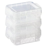 John Bead Joy Filled Storage Stackable Containers 2/Pkg-Clear/Turquoise ...