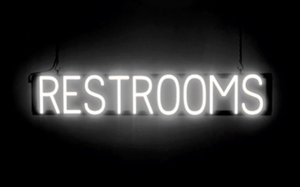SpellBrite Neon-LED RESTROOMS Sign With Dimming Capability. LED ...