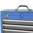 Blue Rolling 3-Drawer Tool Chest: Detachable Toolbox with Wheels, Large ...