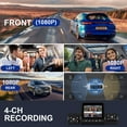 AILKIN 4 Channel Dash Cam Front and Rear,Left,Right,Full HD 1080P Dash ...