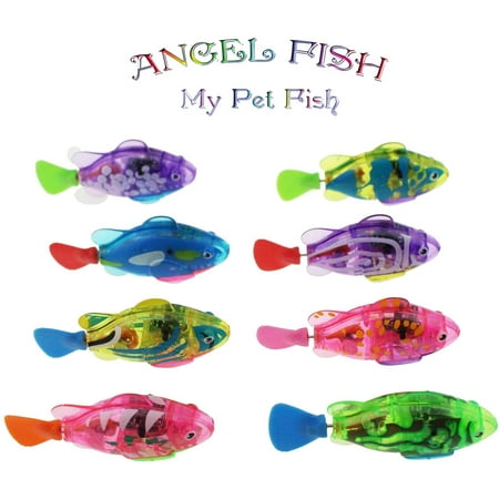 Bath Toy Electronic Fish with Led Light Swim in Water Tank, Bathtub ...