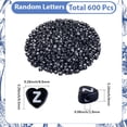 600Pcs Craft Style Acrylic Beads Horizontal Hole Heart with Letter ...