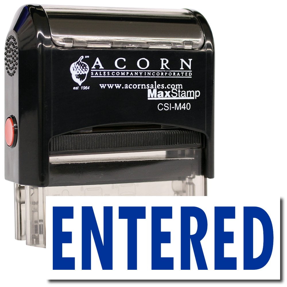 Large Self-Inking Entered Stamp with Blue Ink - Walmart.com