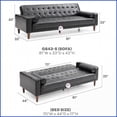Glory Furniture Andrews Modern Tufted Sofa Bed | Black | Tufted Back ...