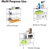 Internet's Best 3-Tier Mini Wire Utility Shelving - Silver - Walmart.com