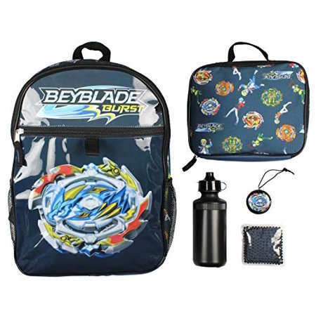 Beyblade Burst Spinner Tops Backpack Lunch Bag Water Bottle Ice Pack 5 ...