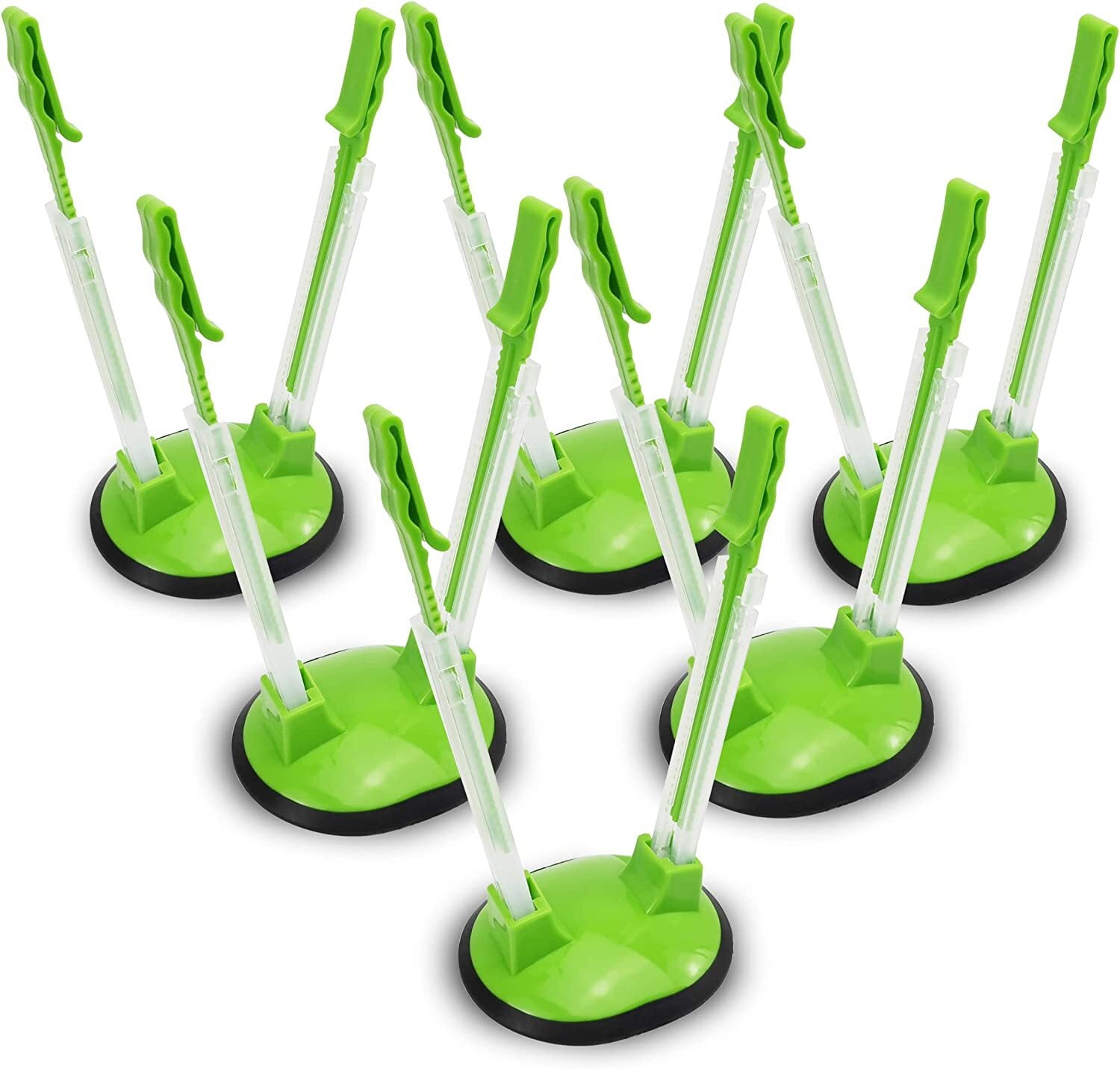 Baggy Rack Stands, 6 Pack, Adjustable Hands Free Clips for Food Storage ...