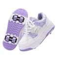 Weebloom Toddler Girl Sneakers With Hidden Wheels Skating Shoes Upper ...