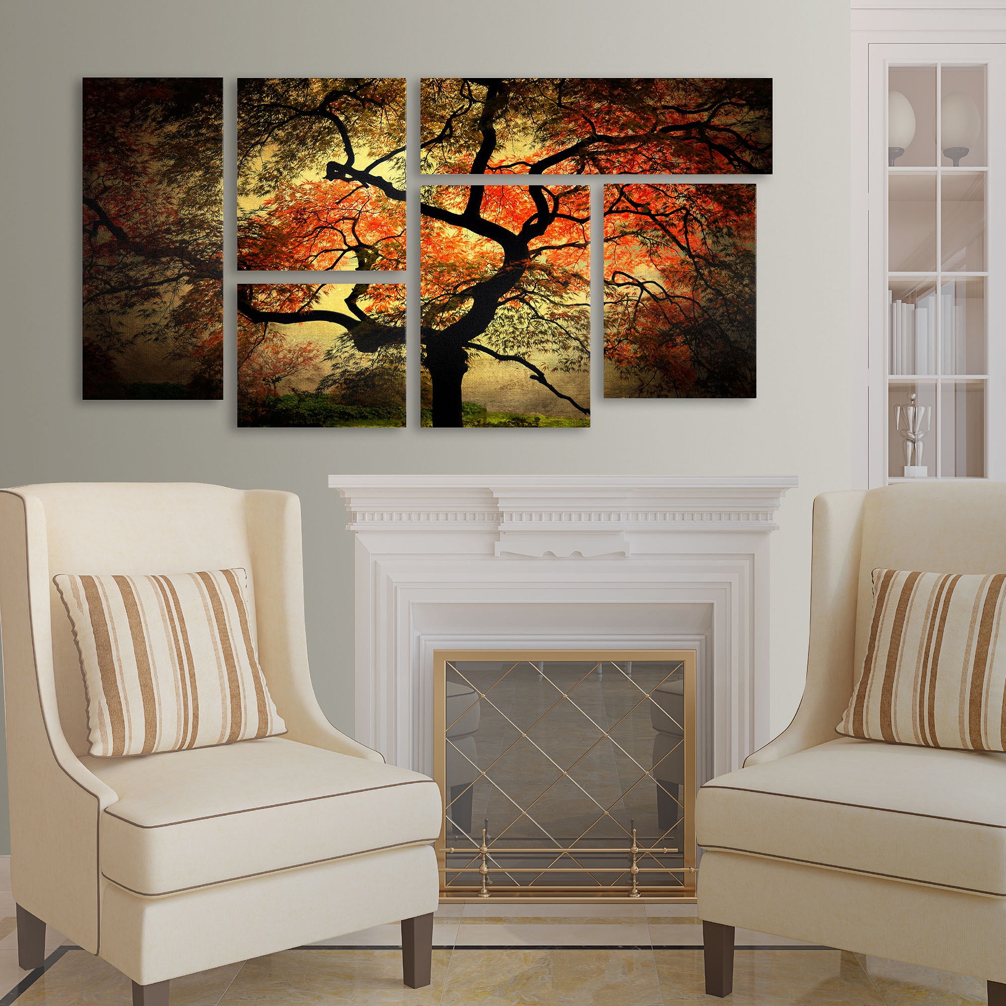 Trademark Fine Art "Japanese" 6-Panel Art Set by Philippe Sainte-Laudy ...