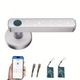 5-in-1 Wireless Smart Door Knob Lock Fingerprint Keypad Smart Life App ...