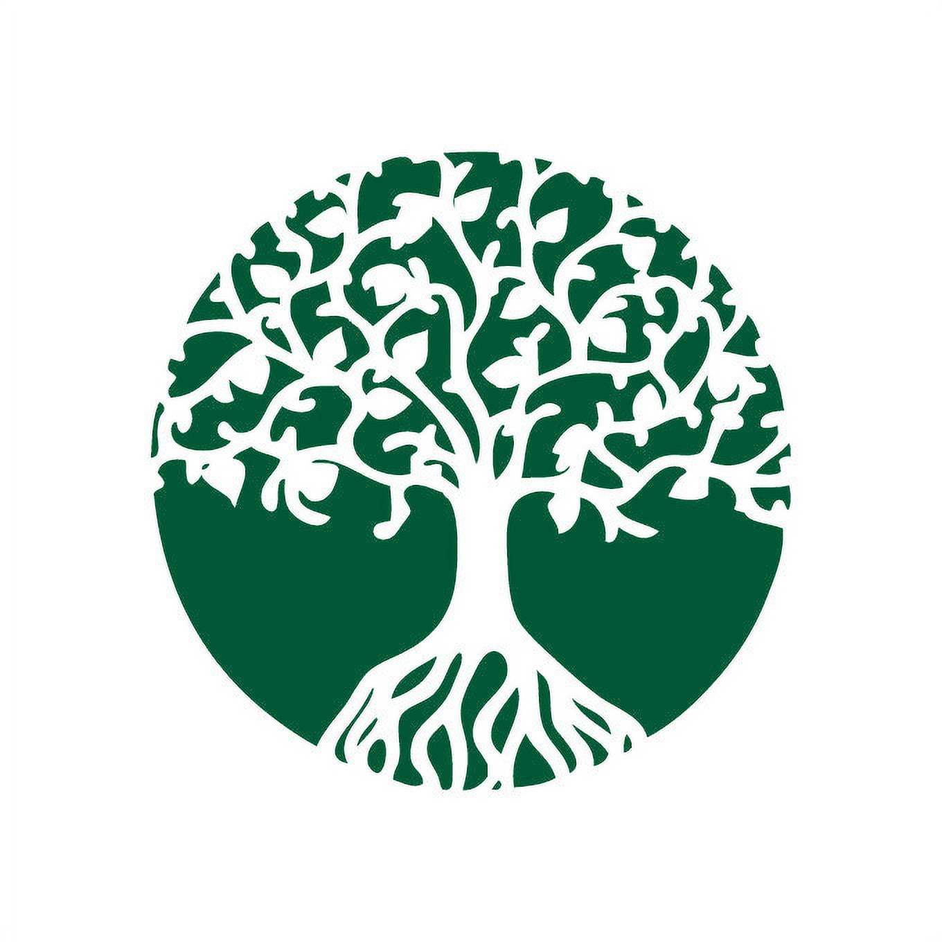 Tree Circle Vinyl Graphic - Large - Forest Green - Walmart.com