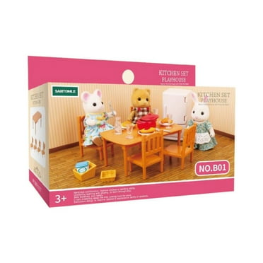 Calico Critters Dining Room Set, Dollhouse Furniture and Accessories ...