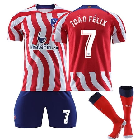 Atletico Madrid Home Jersey 2022/23 Joao Felix No.7 Soccer Jersey 3 ...