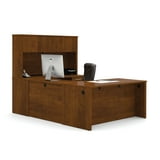Embassy 66" U-shaped desk in Tuscany Brown - Walmart.com