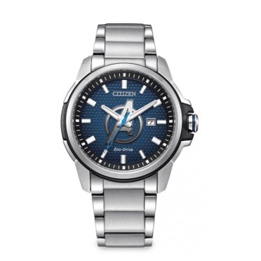 Citizen WDR Eco-Drive Men's Wrist Watch, Blue Dial, Gray Ion-Plated ...