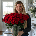 Globalrose Fresh Real Live 50 Red Roses Bundle - Walmart.com