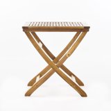 GDF Studio Rabion Outdoor Acacia Wood Folding Bistro Table, Teak ...