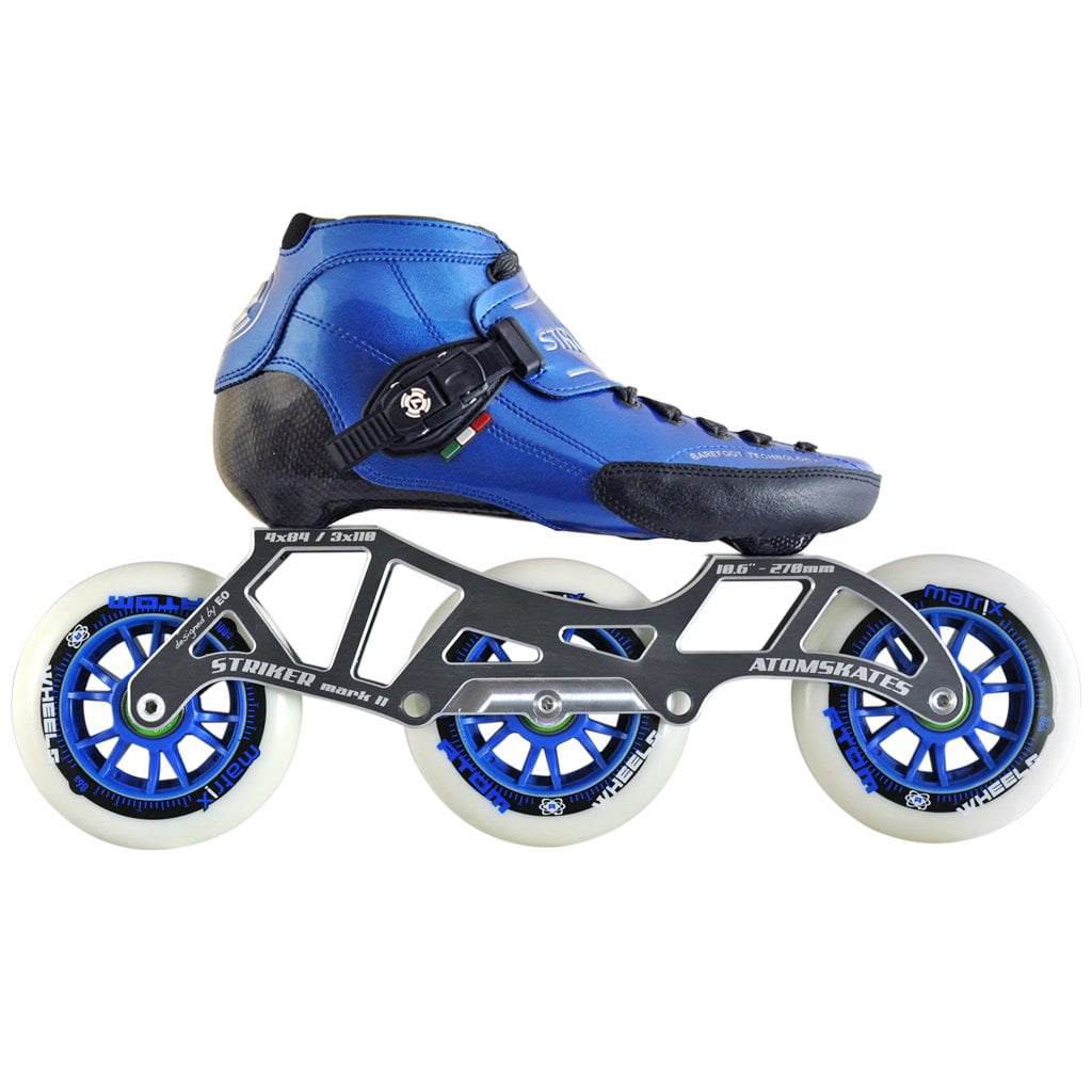 Atom Luigino Strut 3 Wheel Inline Skate Package (Matrix 80mm, 5, Blue, SWISS) - Walmart.com