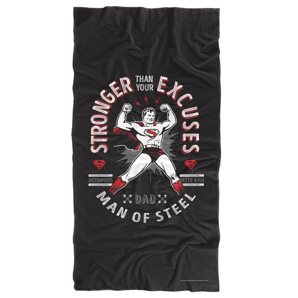 Superman Blanket, 30"x60" Superman Dad Stronger Than Your Excuses Beach ...