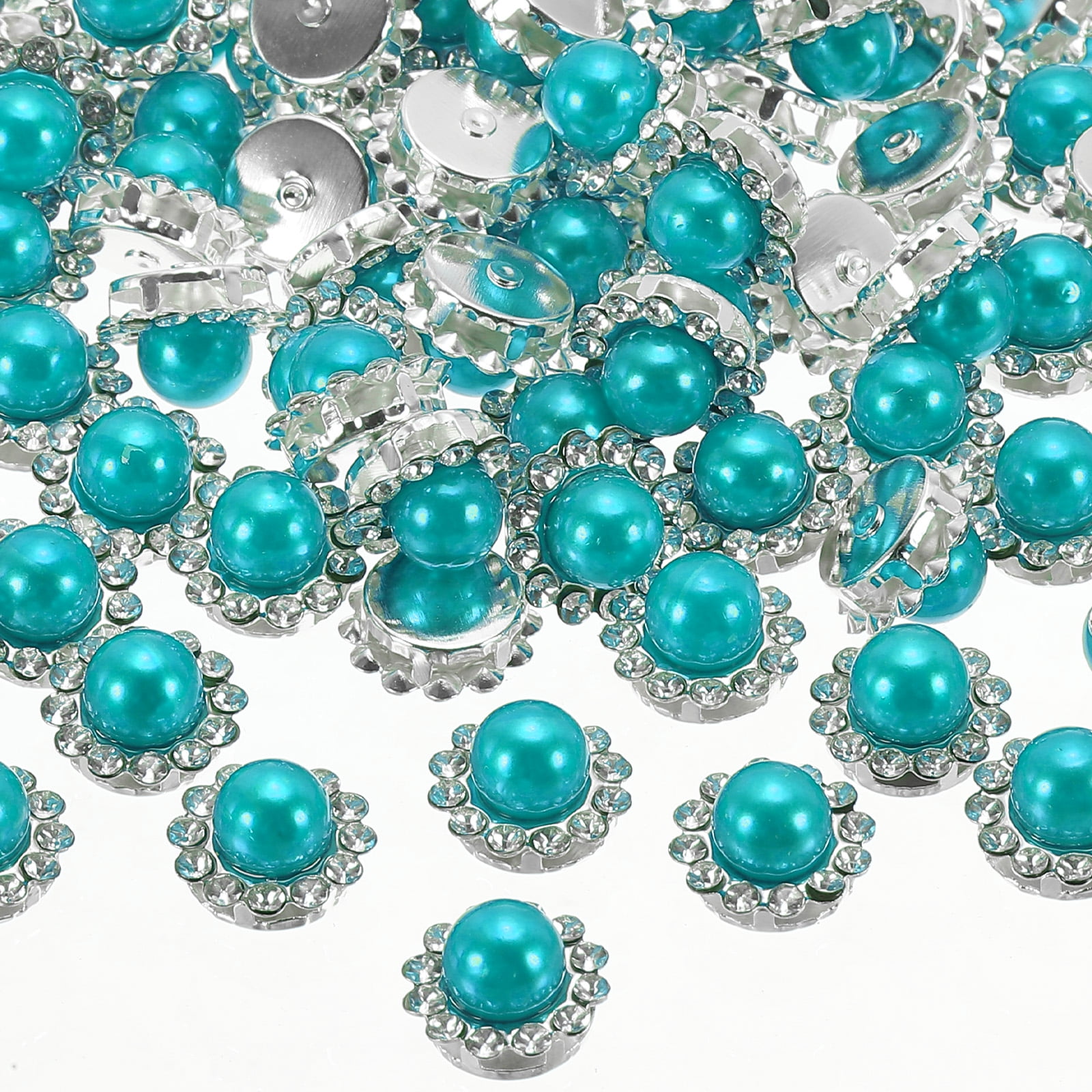 Click here for Unique Bargains 12 Mm Pearl Sew On Rhinestones Met... prices