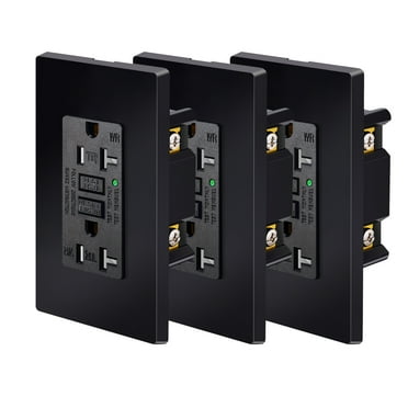 Gfi Gfci Outlet 20 Amp Ground Fault Circuit Interrupter Tr Wr W/Wall ...