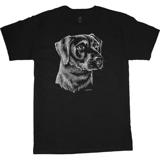 Men's T-shirt Black Lab Face Dog Breed Gifts - Walmart.com