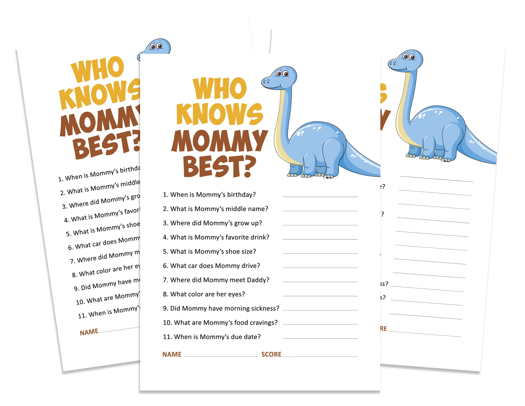 Inkdotpot Who Knows Mommy Best Baby Shower Game - Fun Baby Shower Party ...