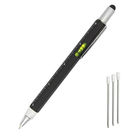 All in One Multifunctional Pen Ruler Screwdriver Levelgauge Ballpoint ...