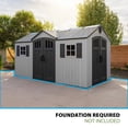 Lifetime Polyethylene Dual Entry Storage Shed, 106.5 sq. ft.,15 ft. x 8 ...