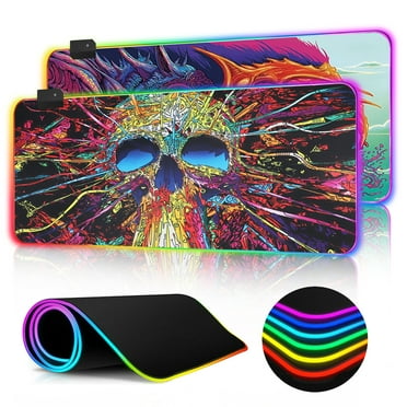 RGB Gaming Large Extended Soft Led Mouse Pad and Desk Pad with 14 ...