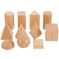 Arborister Kids Toys 3D Shapes Wooden Geo Blocks for Preschool Learning ...