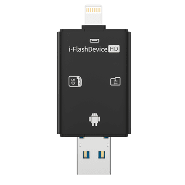 4 in 1 iFlash Drive USB Micro SD &TF Card Reader Adapter for iPhone ...