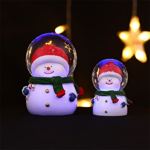 Travelwant Mini Chritmas Snowman Inside Falling Snow Water Ball Snow ...