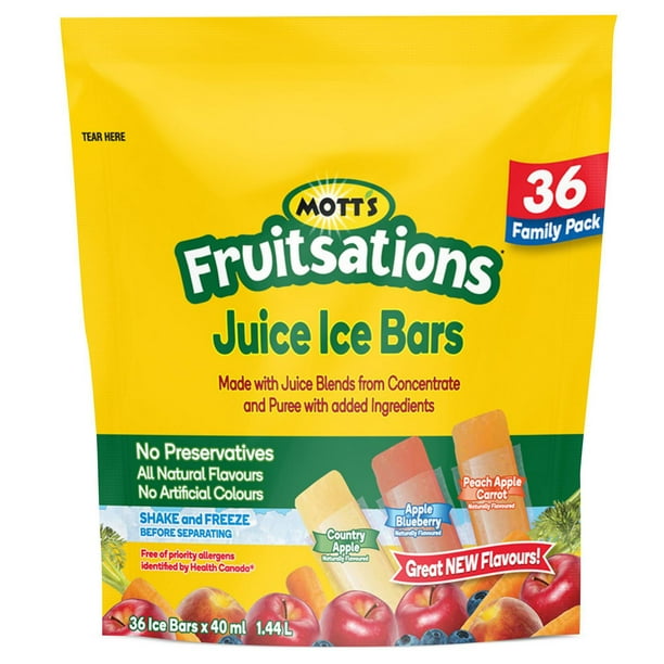 Mott’s Fruitsations Juice Ice Bars Family Pack - Walmart.ca