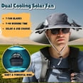 Hat with Fan, Solar Fan Hat, Wide Brim Cooling Bucket Cap - Walmart.com