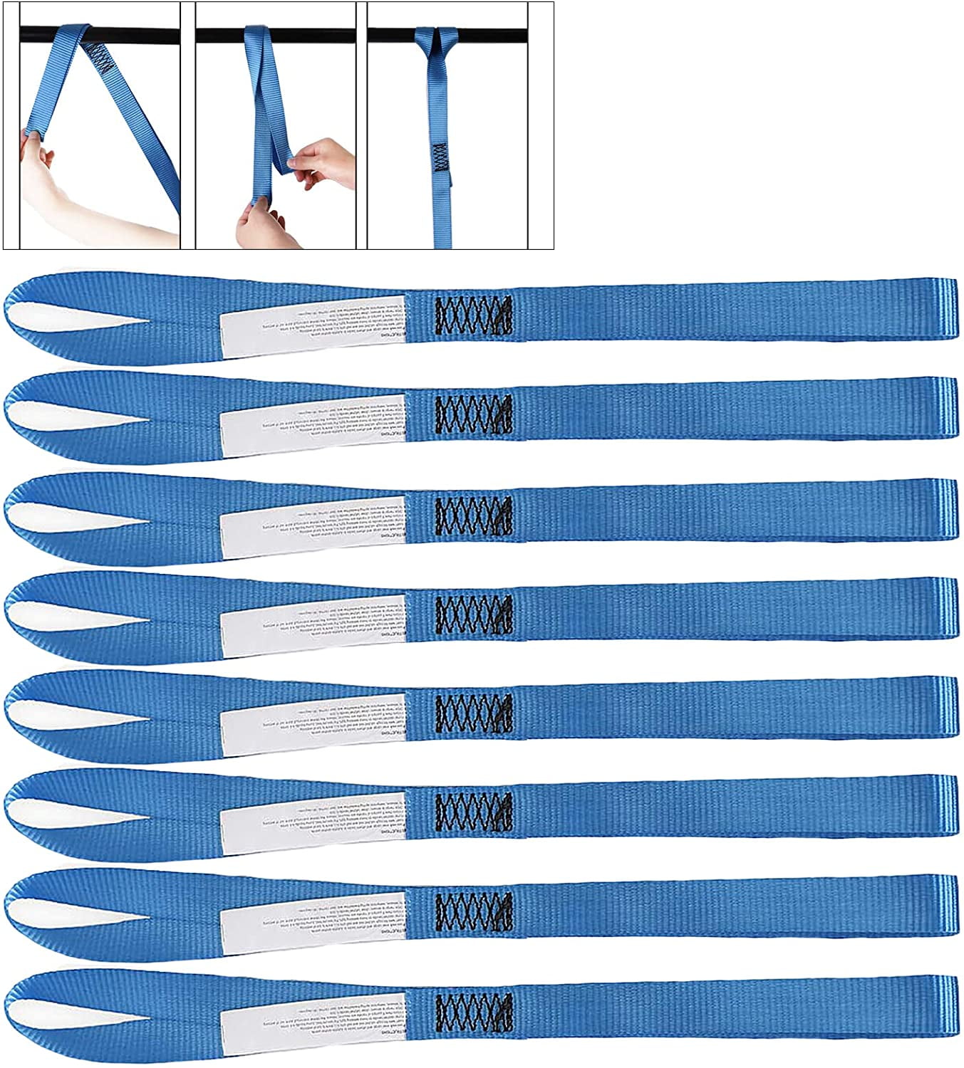XSTRAP Standard Blue Soft Loop Tie-Down Straps - 8PK 1-1/16 x 18 inches ...