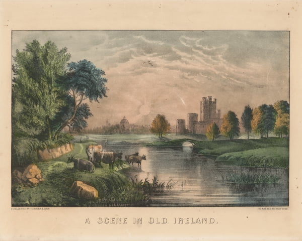 Print: A Scene In Old Ireland, circa 1856 - Walmart.com