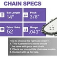 3-Pack 14 Inch Chainsaw Chain 3/8" LP-.043"Gauge-52DL Fit Echo/Ryobi ...