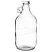 1 Gallon Clear Glass Growler Jars with Black Plastic Lids [case of 4 ...
