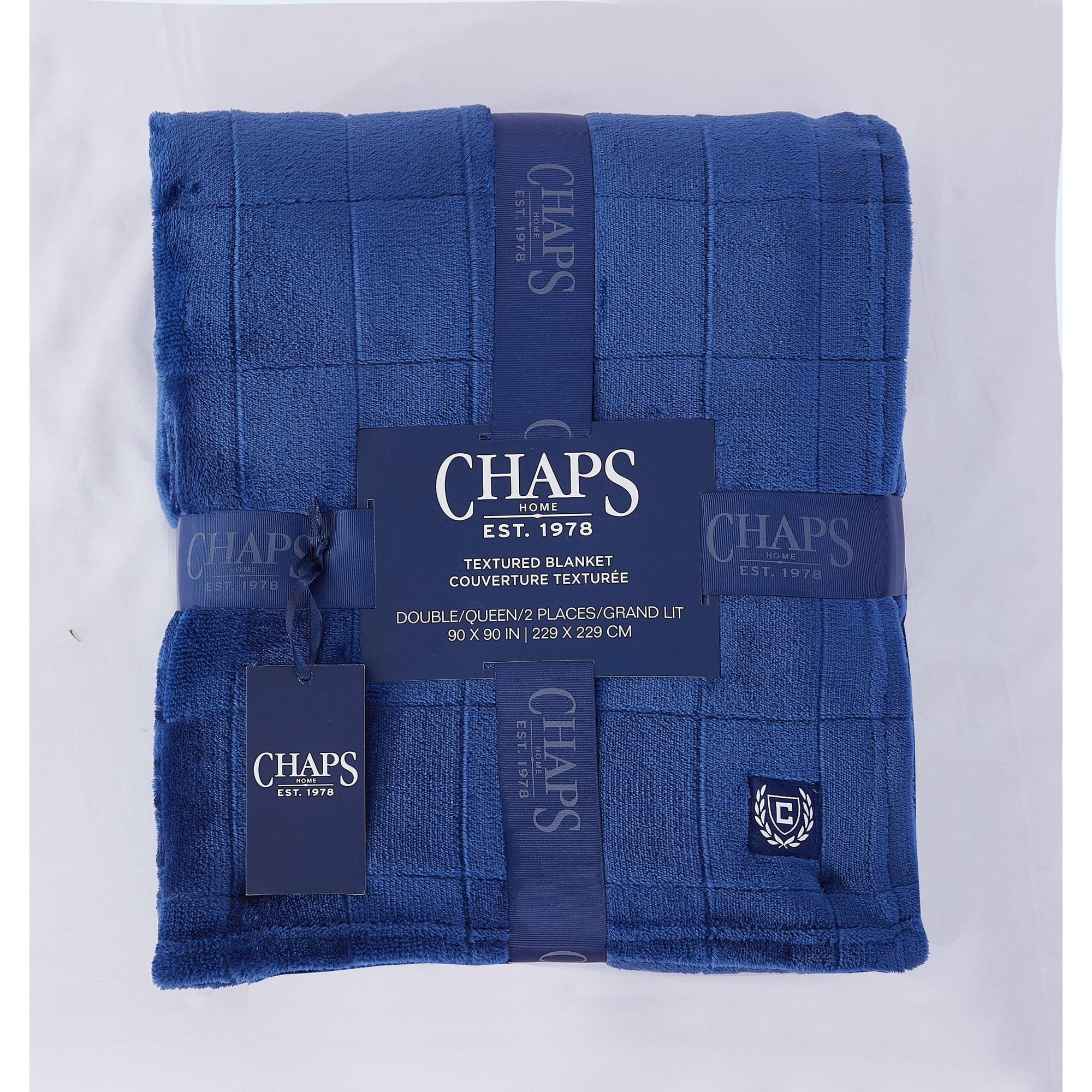 Click here for Chaps Jacquard Plaid Plush Blanket  90 X 90 prices
