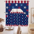 4th of Swag Curtains Valance and Tier Set, July USA Flag Star Stripes ...