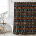 Bohemian Ethnic Shower Curtain, Grid Southwestern Stripes Diamonds ...