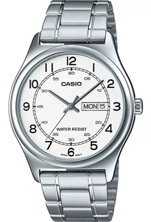 Reloj Casio Mtpv006 Hombre Acero Inoxidable Fechador Fondo Blanco MTP ...