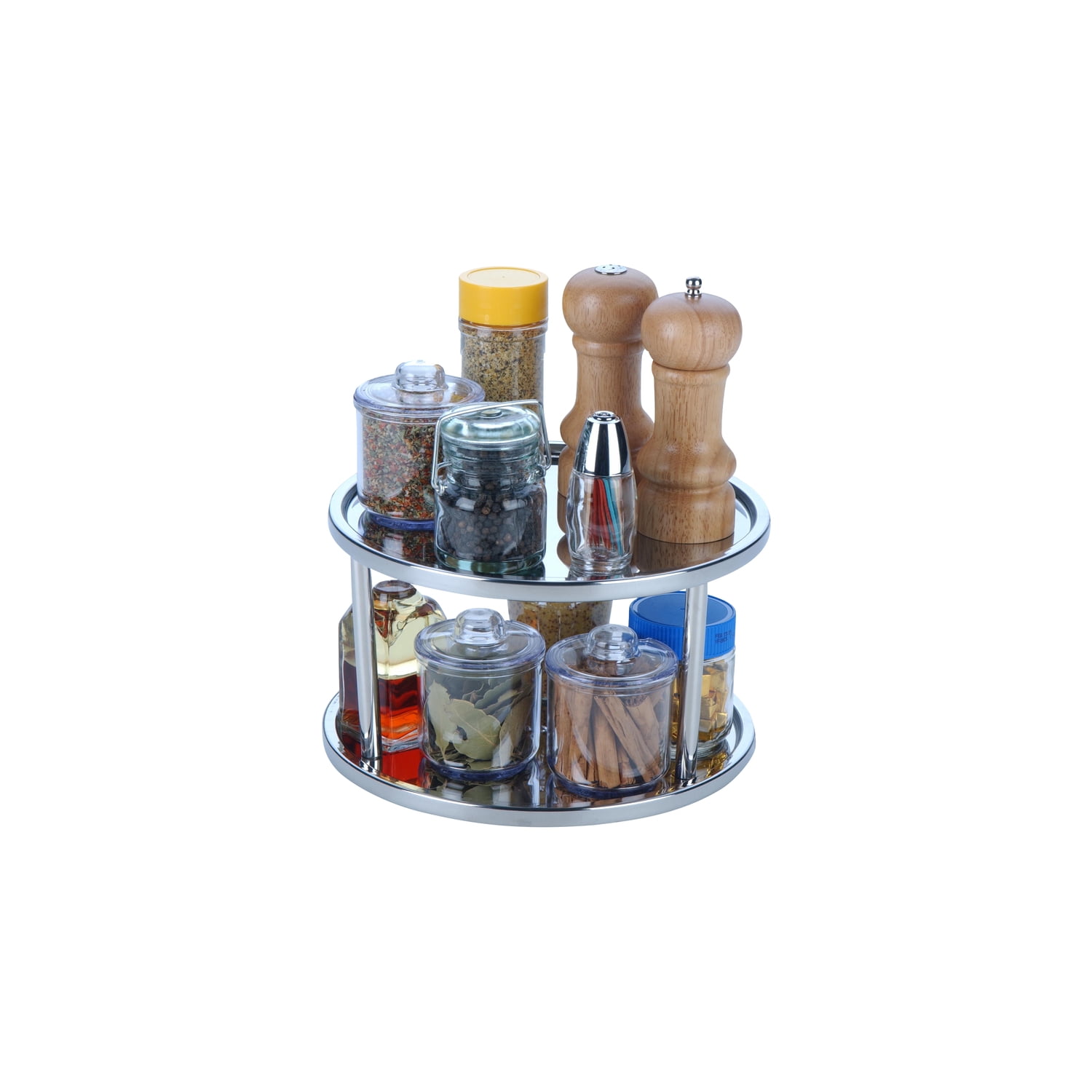 Dial Industries Stainless Steel 2-Tier Turntable - Walmart.com